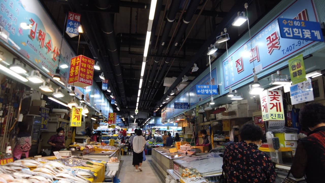 Walking Tour Garak Market, Jamsim, seoul, korea, 잠실, 가락시장[4K] - YouTube