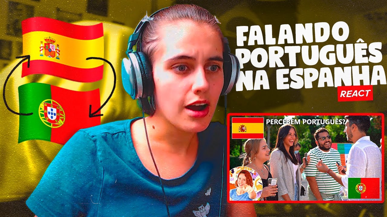 Portuguesa reage falando português na ESPANHA - YouTube