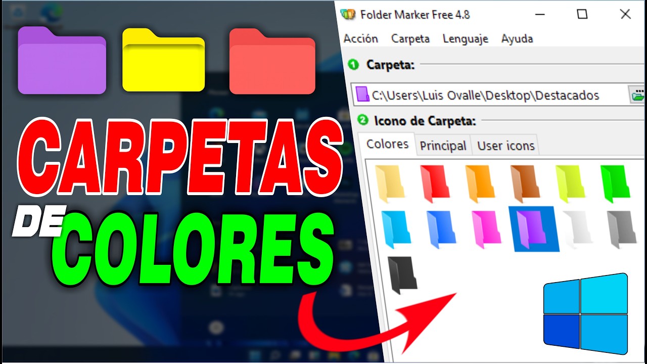 Como PERSONALIZAR el COLOR DE LAS CARPETAS en WINDOWS - YouTube