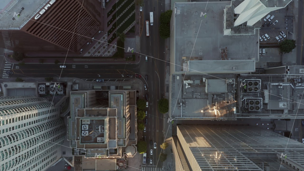 AERIAL: Breathtaking Overhead Birds Eye View of Downtown Los Angeles ...