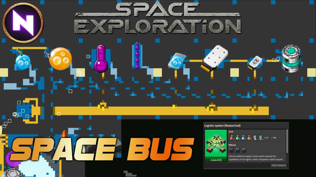 SPACE BUS In Factorio Space Exploration | Guide/Walkthrough - YouTube