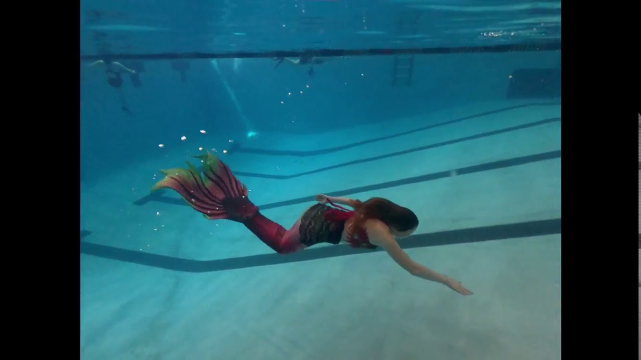Playful Mermaid in a Pool - YouTube