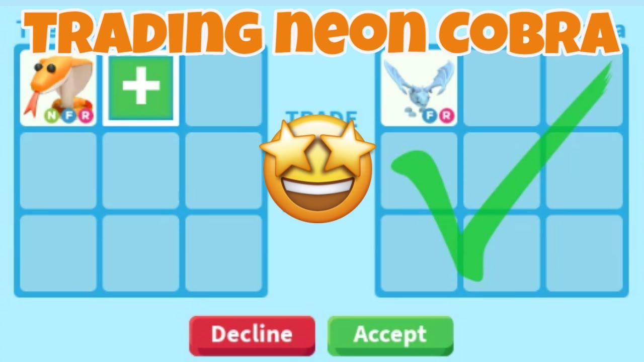 WHAT PEOPLE TRADE FOR A NEON COBRA in ADOPT ME | Roblox - YouTube