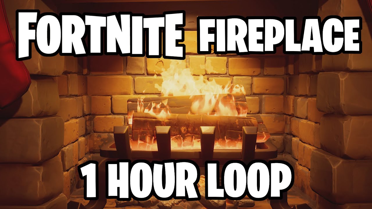Fortnite Winterfest Cozy Fireplace Yule Log - 1 HOUR - YouTube