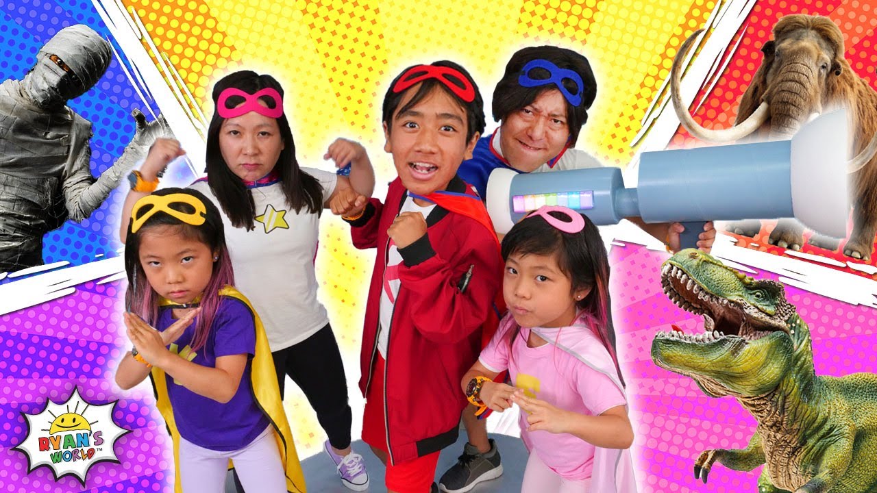 Ryan's Superhero Titan Family TIME TRAVEL Adventure! - YouTube