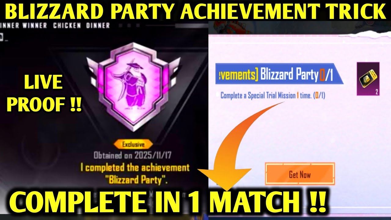 😍HOW TO COMPLETE BLIZZARD PARTY ACHIEVEMENT EASILY IN BGMI | COMPLETE ...