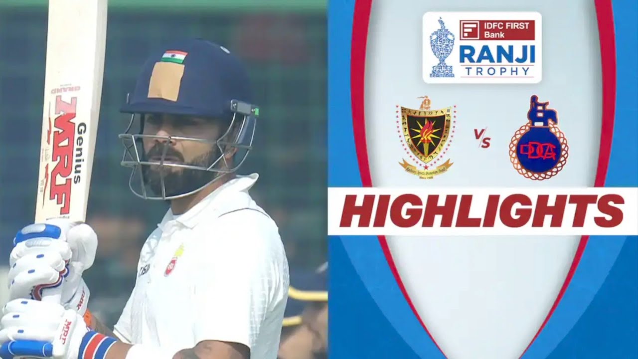 Delhi vs Railways Ranji match highlights | Ranji trophy match - YouTube