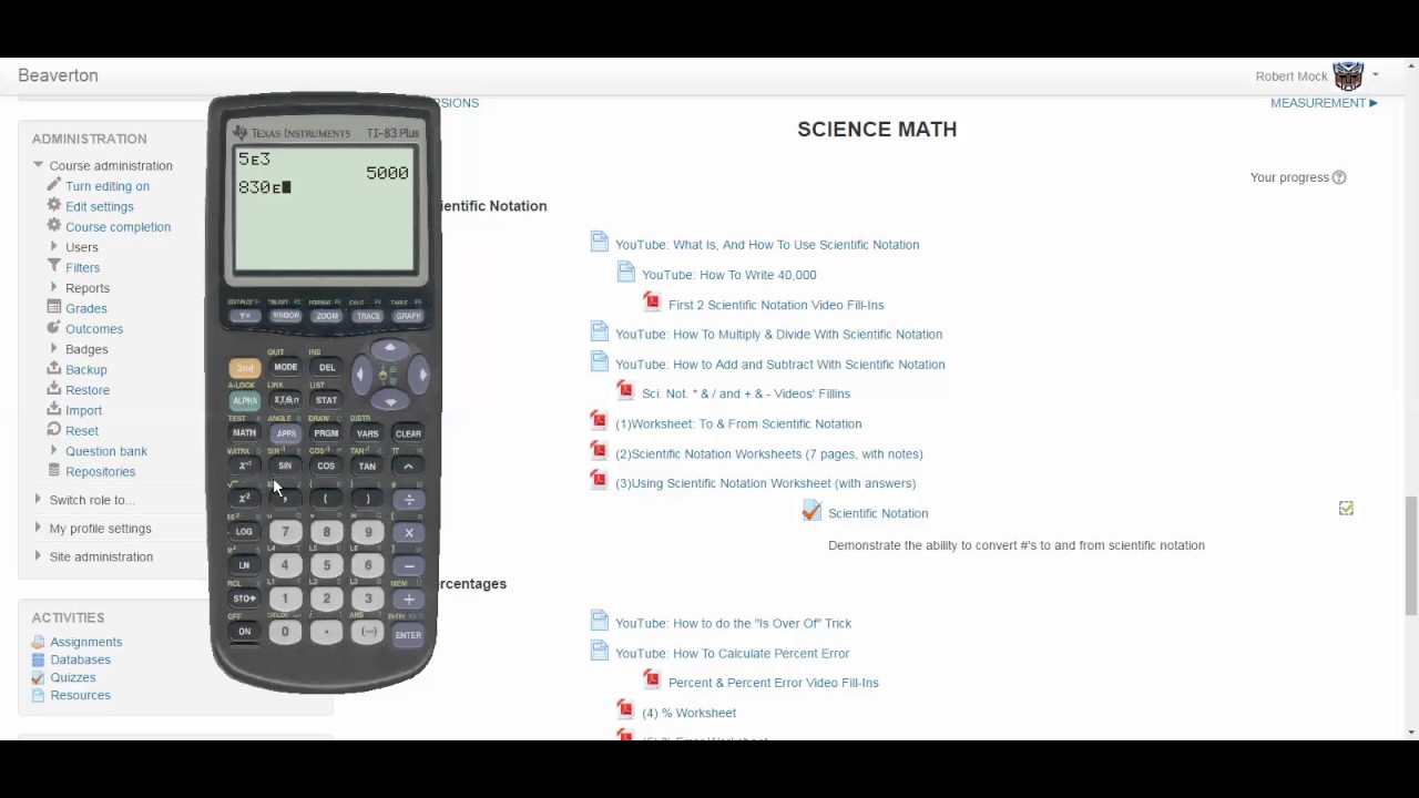 Use a TI Calculator for Scientific Notation Problems - YouTube