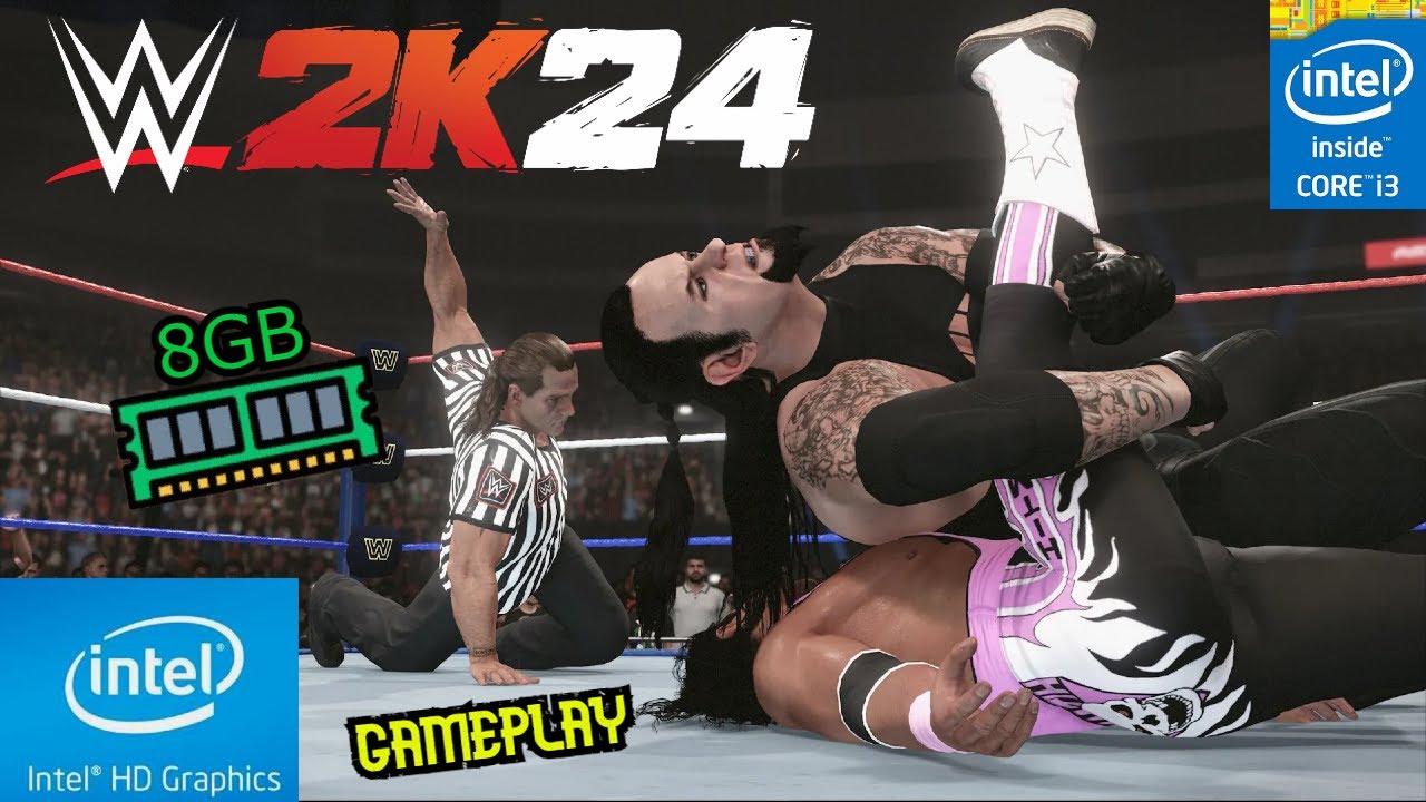 WWE 2K24 Gameplay on i3-5005U, 8Gb Ram, Intel HD Graphics 5500 - YouTube