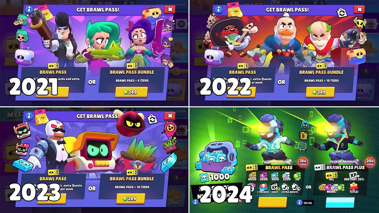 BRAWL PASS UNLOCK SCREEN EVOLUTION | Season 1 to 27 - YouTube