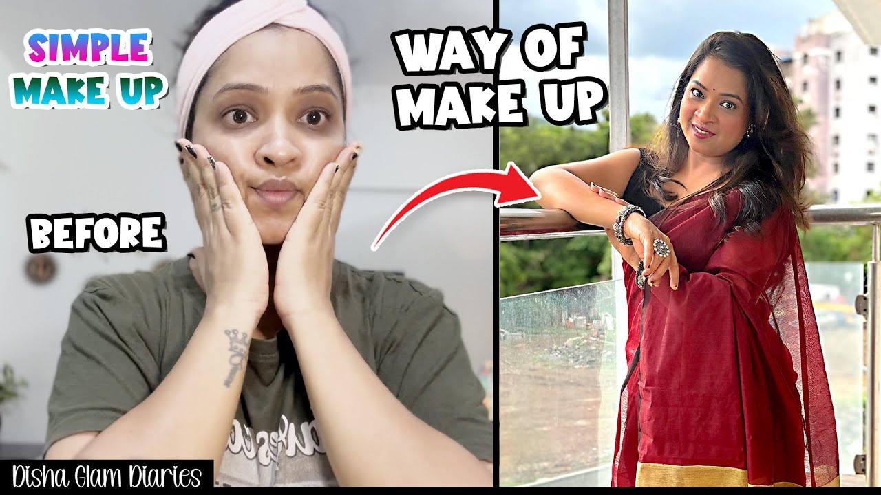 Simple makeup done beautifully in less time | Disha Glam Diaries - YouTube