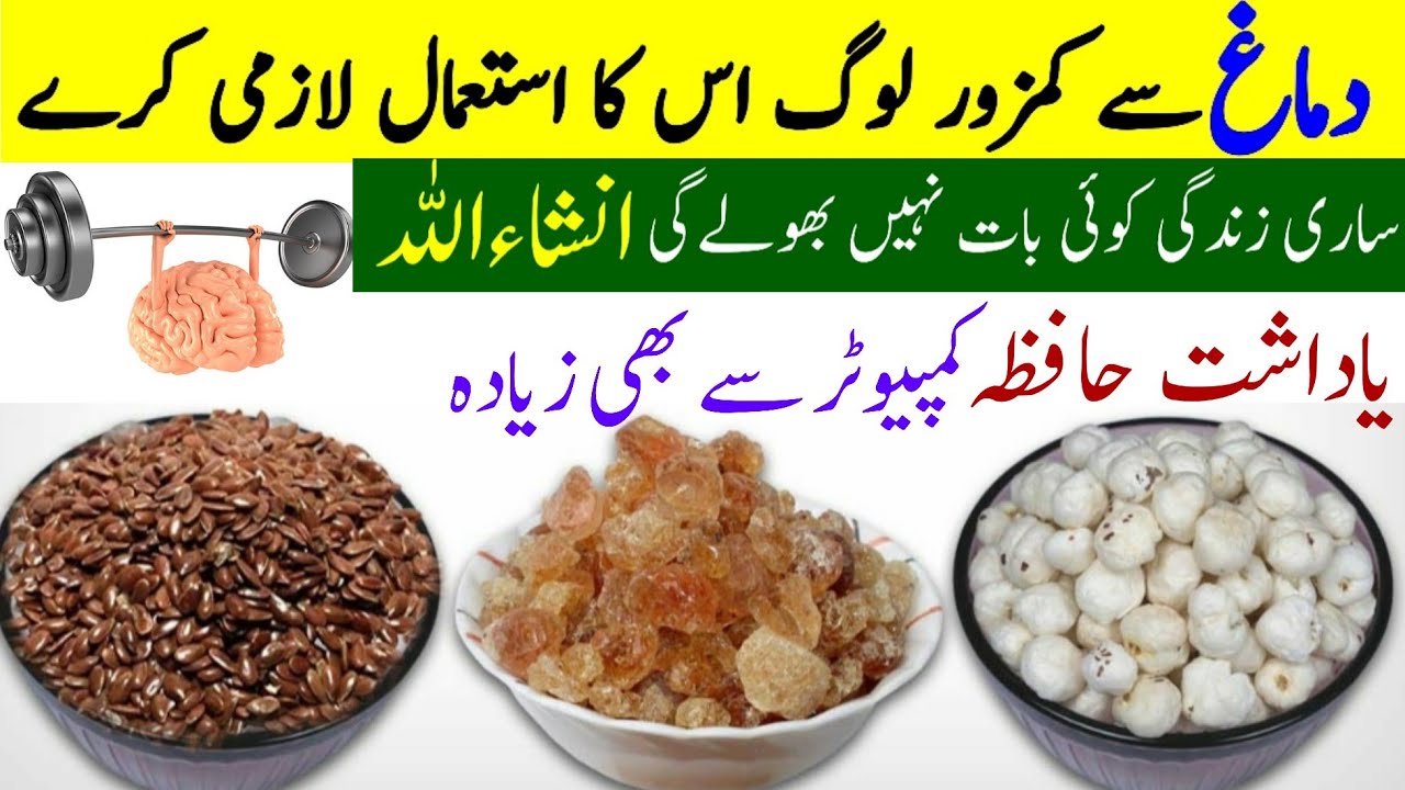 Dimagh ki Kamzori ka ilaj in Urdu Hindi/Dimag Tez Karne ka Tarika ...
