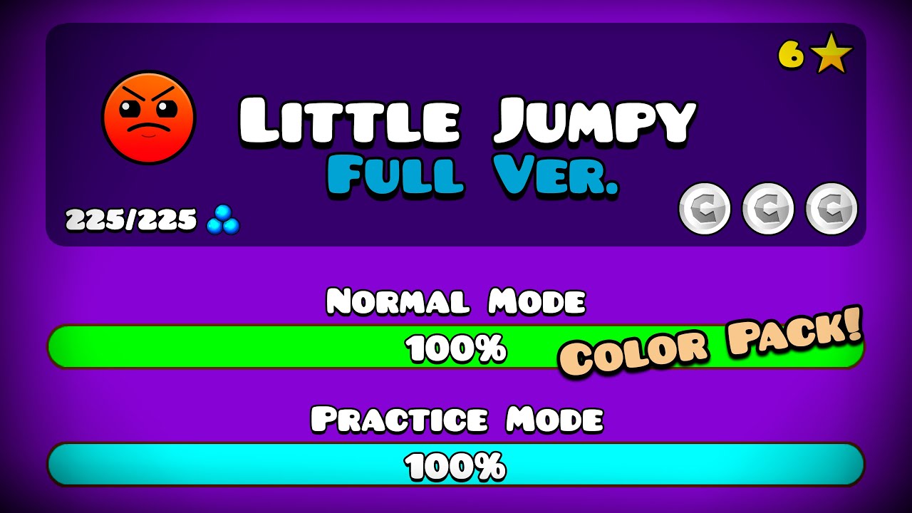 LITTLE JUMPY FULL VERSION! BY: GDPROXIFIED (Full HD) || Geometry Dash 2.204 - YouTube
