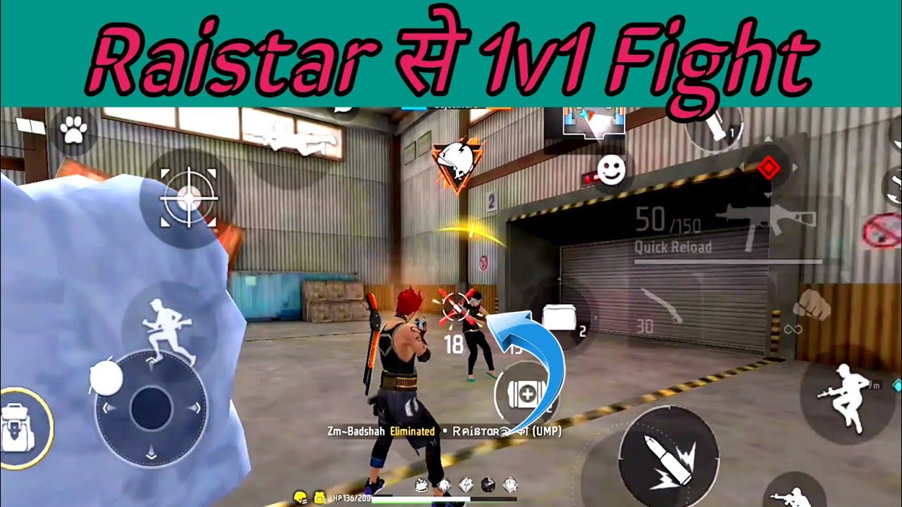 Raistar se 1v1 fight | Raistar vs Zm Badshah Challenge | Free Fire New ...
