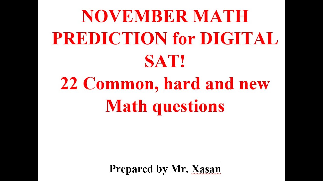 November Math Prediction Analysis - YouTube
