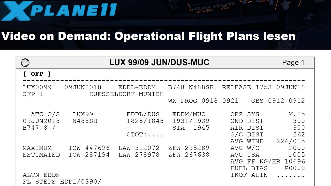 Video on Demand: Operational Flight Plans lesen (GERMAN) - YouTube