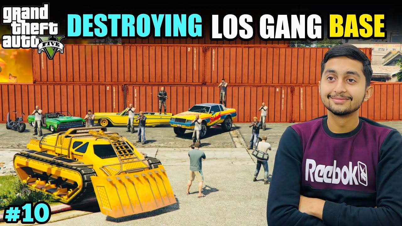 DESTROYING LOS GANG SECRET BASE | GTA V GAMEPLAY #10 - YouTube