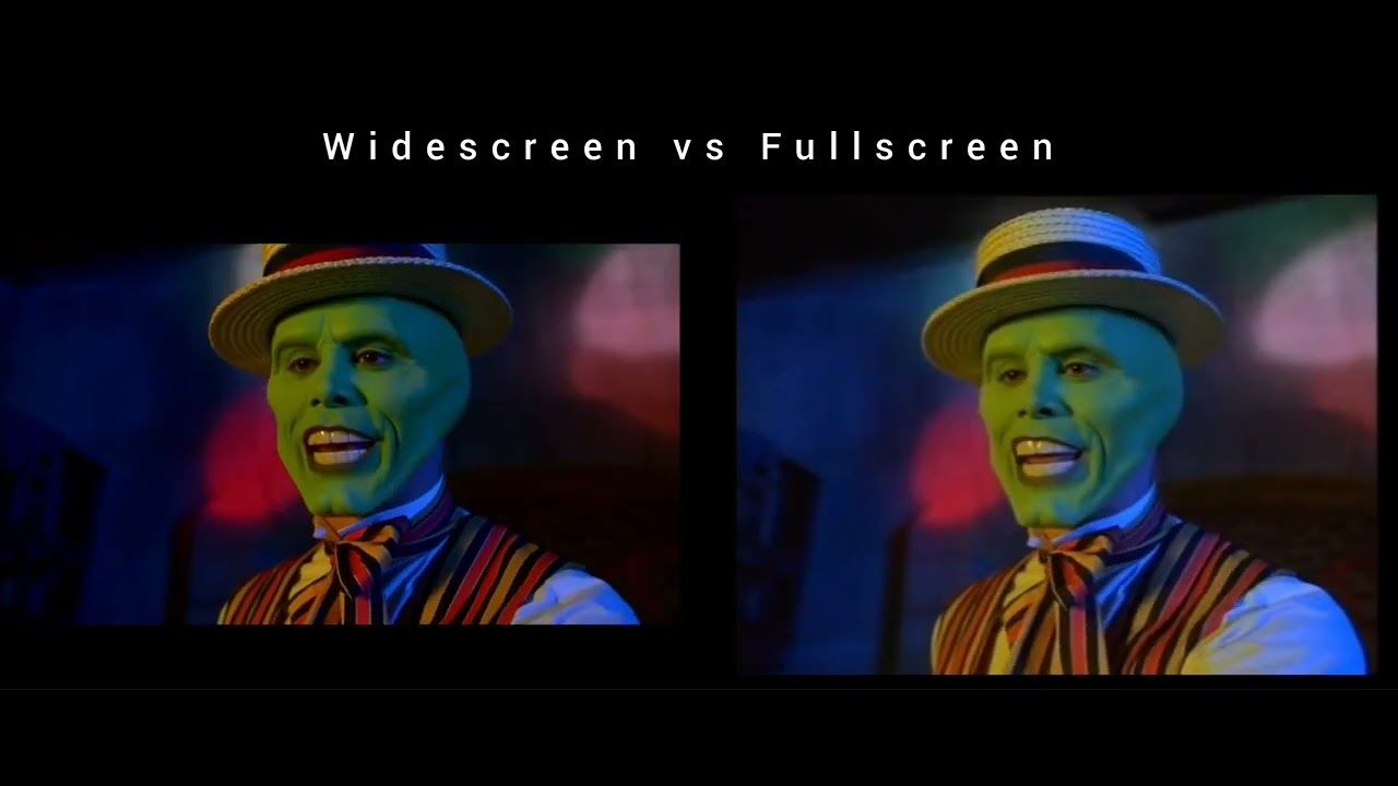 The Mask (1994) Widescreen vs Fullscreen aspect ratio comparison Part 4 ...