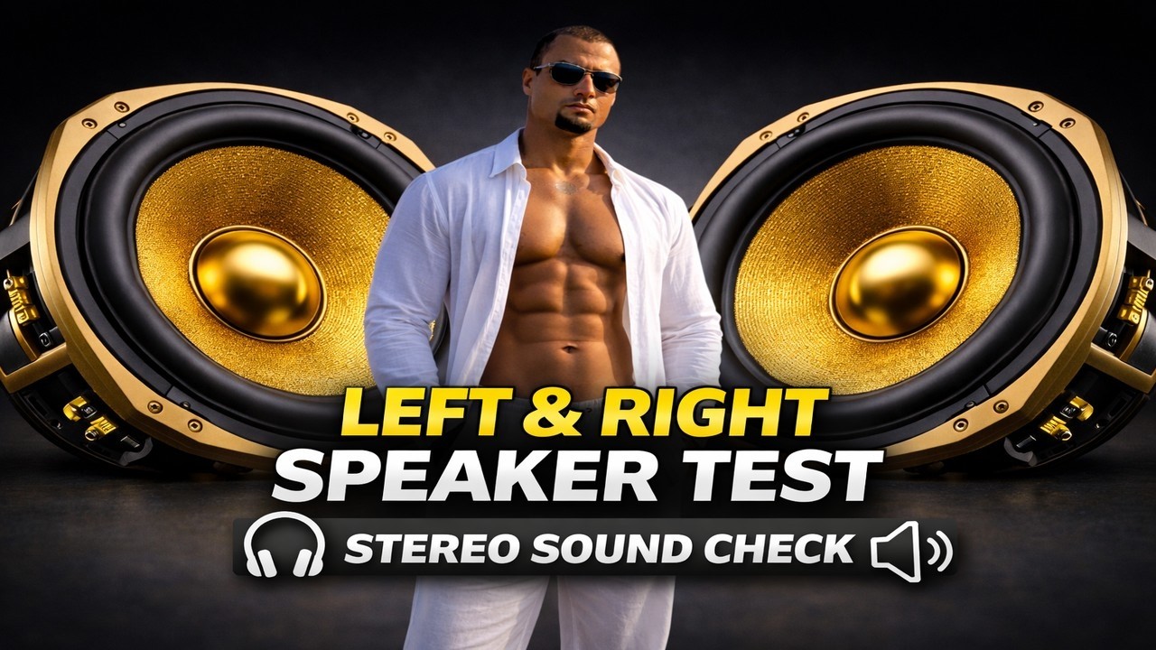 Left & Right Speaker test l Stereo Sound Check (Headphones & Speakers ...