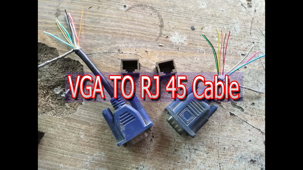 How To Make VGA to RJ45 at Home ,How to connect Ethernet Cable to VGA ...