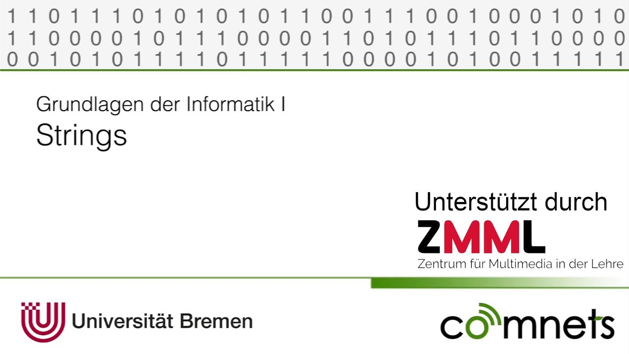 Video 3-12: Zeichenketten / Strings - YouTube