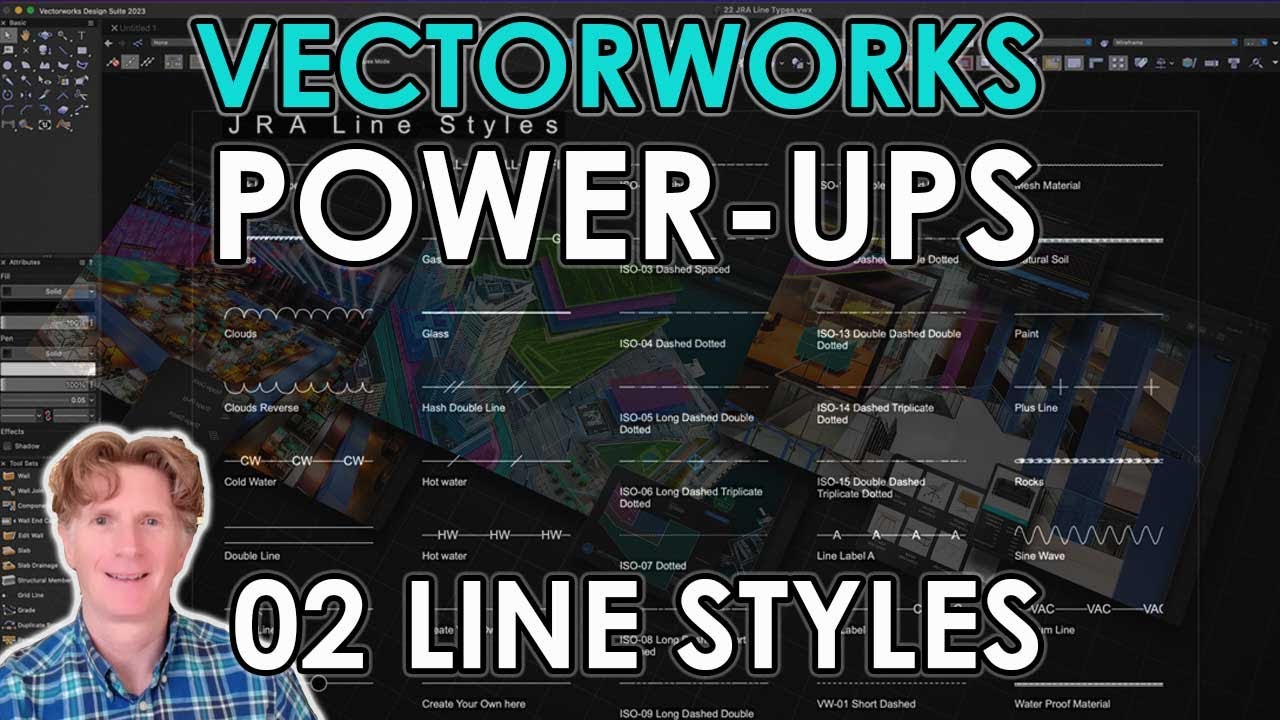 Vectorworks Power-Ups: 02 Line Styles - YouTube