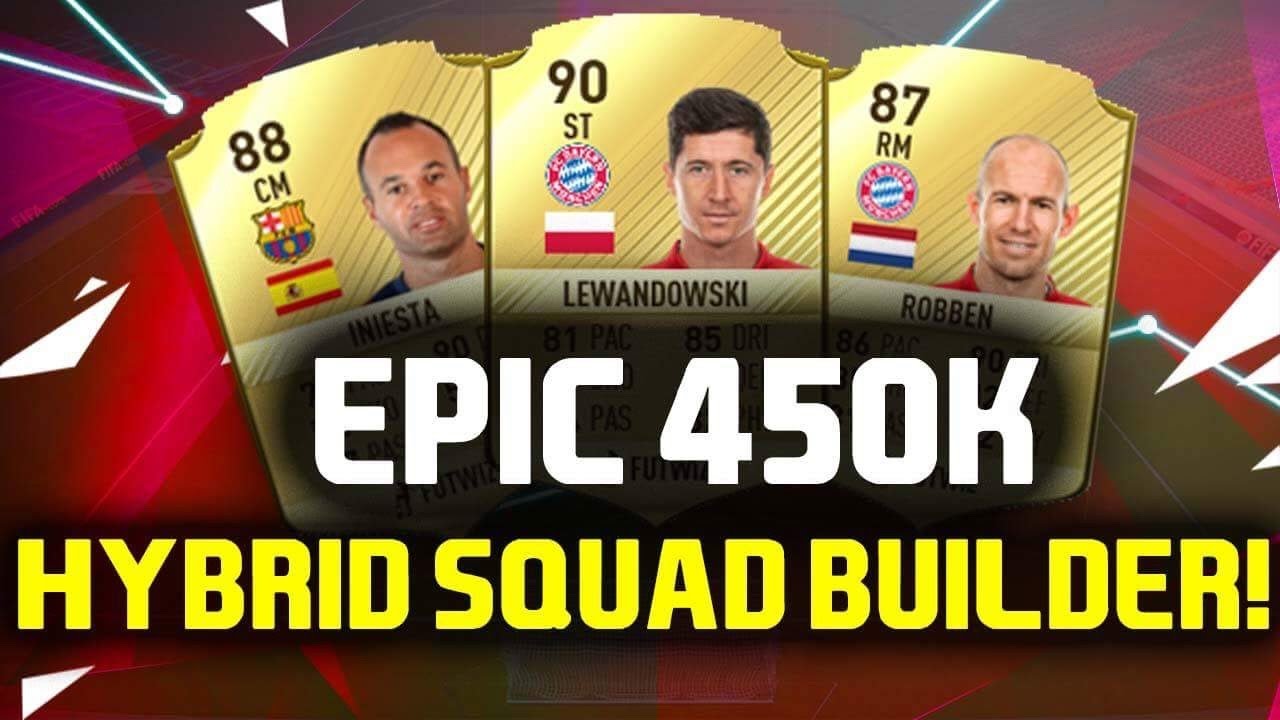 EPIC 450K HYBRID SQUAD BUILDER!!! Ft. Lewandowski ¦ FIFA 17 Ultimate ...