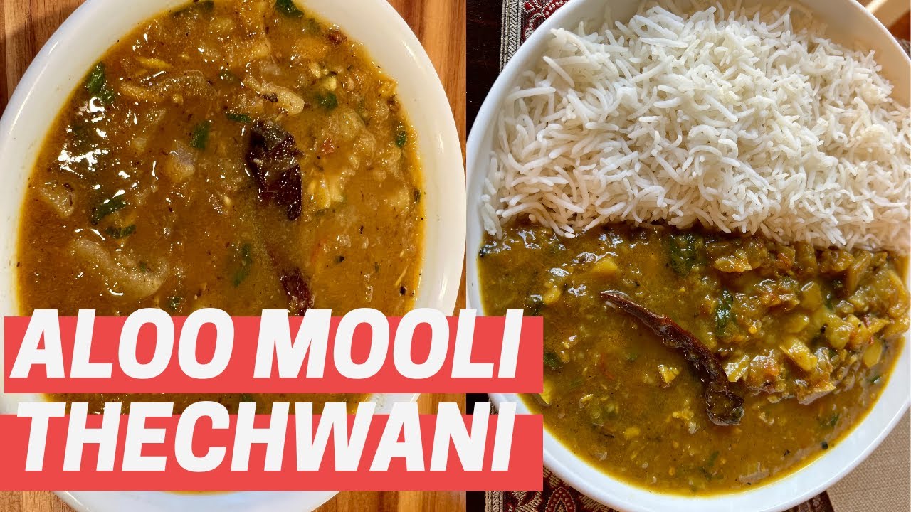Aloo Mooli Thechwani | Potato Radish Curry | Uttarakhand Food Recipes ...