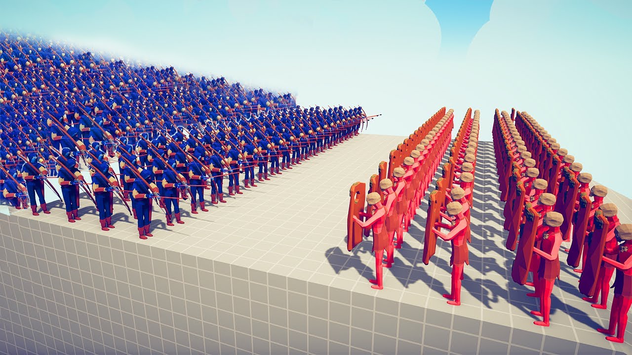 100x ARROW UNITS vs 100x SHIELD UNITS 1 | TABS - Totally Accurate ...