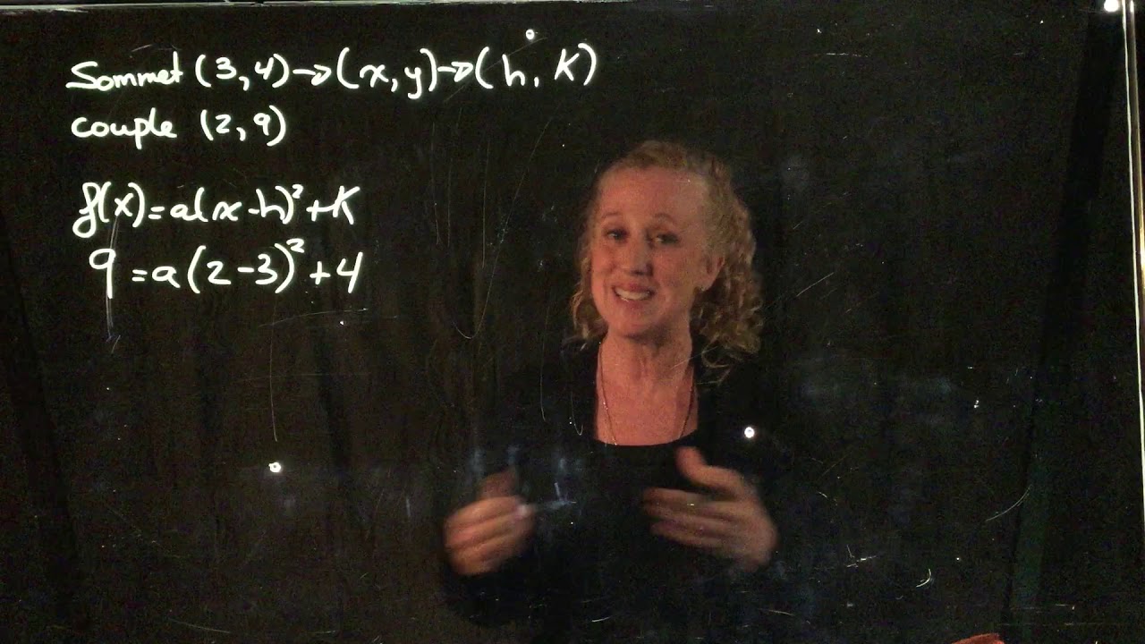 Comment trouver l’équation de la parabole en forme canonique - YouTube