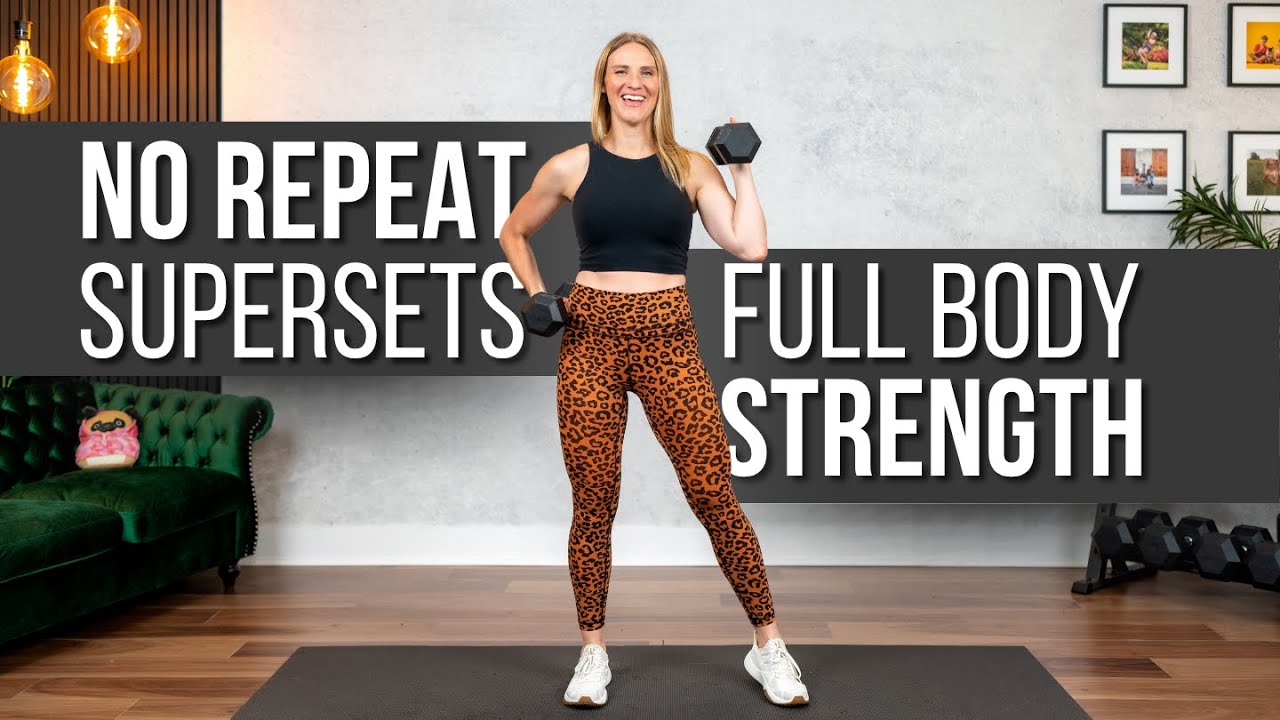 20 min. Full Body SUPERSETS Strength Training Workout - YouTube