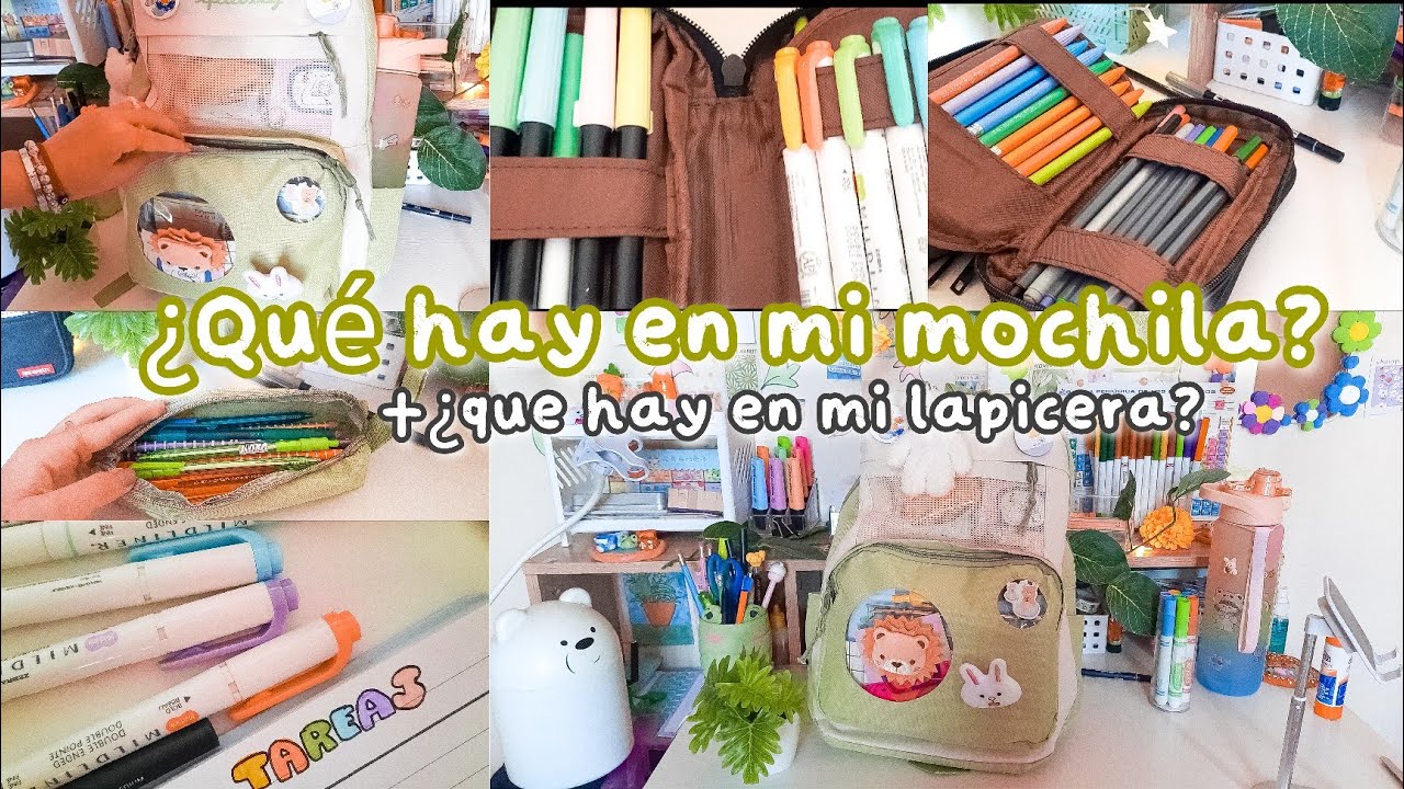stationary haul QUÉ HAY EN MI MOCHILA +que hay en mi lapicera/ laura ...