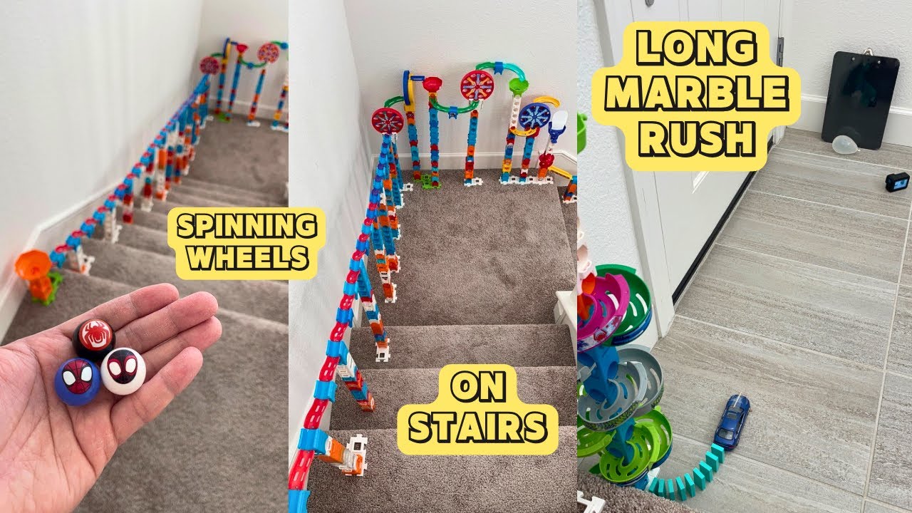 MARBLE RUSH SPINNING WHEELS / LONG MARBLE RUSH ON STAIRS ...