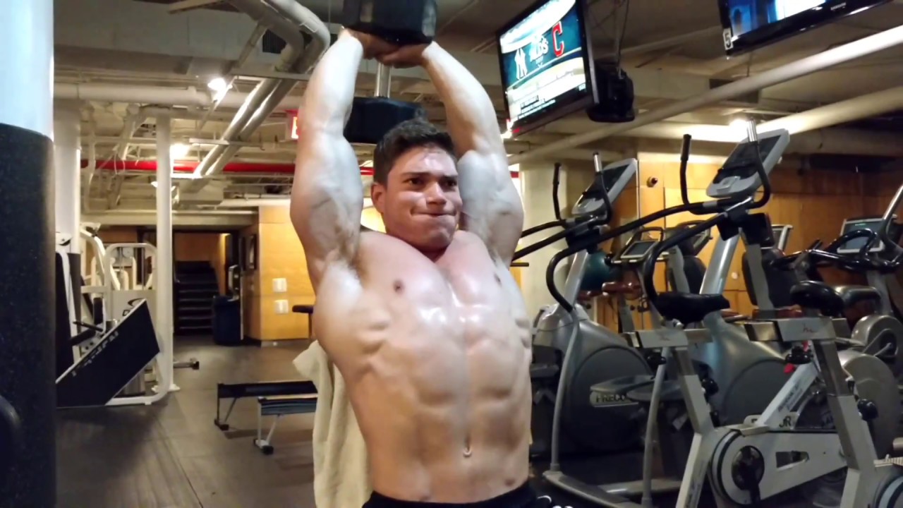 Seated Dumbbell Tricep Extension - YouTube