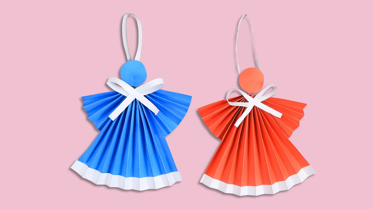 How To Make A Paper Angel | Paper Angel Ornament | Christmas Craft ...