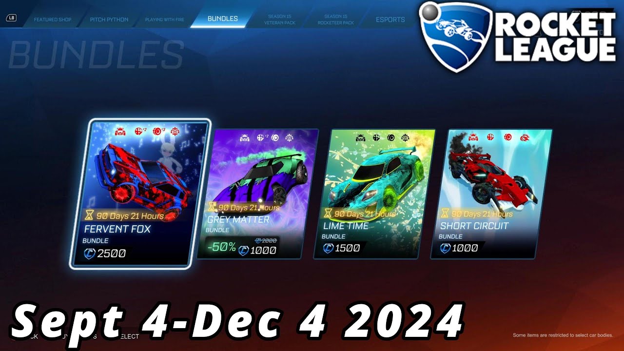 ROCKET LEAGUE: SEASON 16 CAR BUNDLES! - YouTube