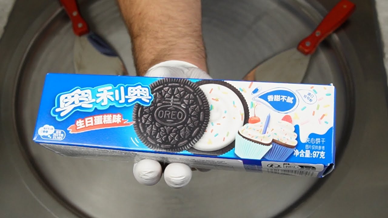 Oreo Sandwich Ice Cream Rolls-30° OREO | how to make oddly satisfying ...
