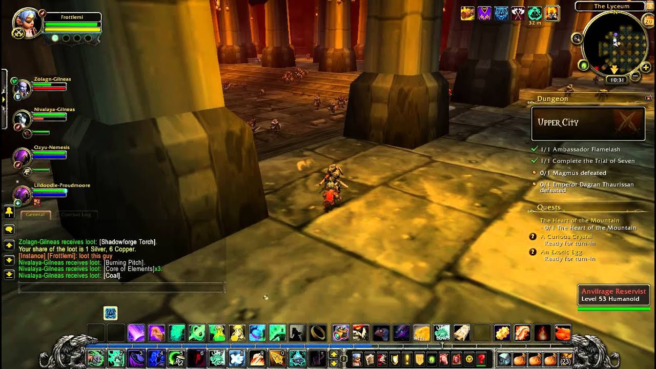 World of Warcraft dungeons: Blackrock Depths-Upper City - YouTube