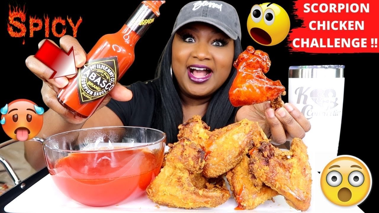 SCORPION CHICKEN CHALLENGE BY @Xtina Grubz | Fried Chicken Mukbang ...