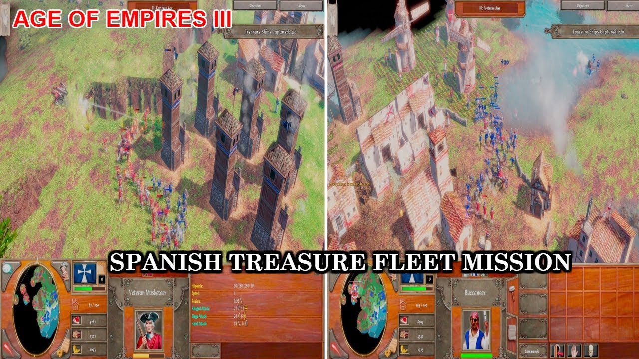Age of Empires III mission 7: Spanish Treasure Fleet - YouTube