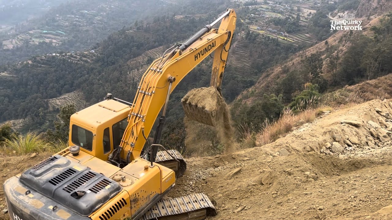 Insane High-Altitude Mountain Road Construction with Heavy Equipment ...