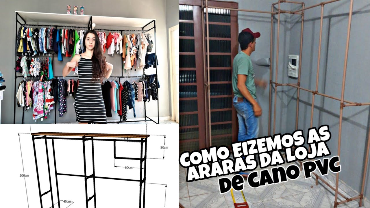 COMO FAZER MÓVEIS DE CANO PVC PARA LOJA *gastando pouco ️ - YouTube