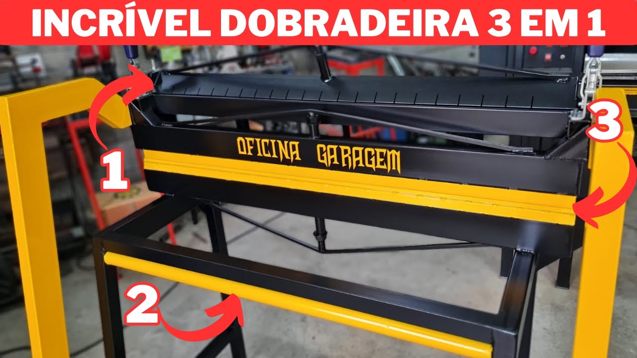 Como Fazer uma Dobradeira de Chapas Manual 3/3 - DIY Sheet Metal Bender - YouTube