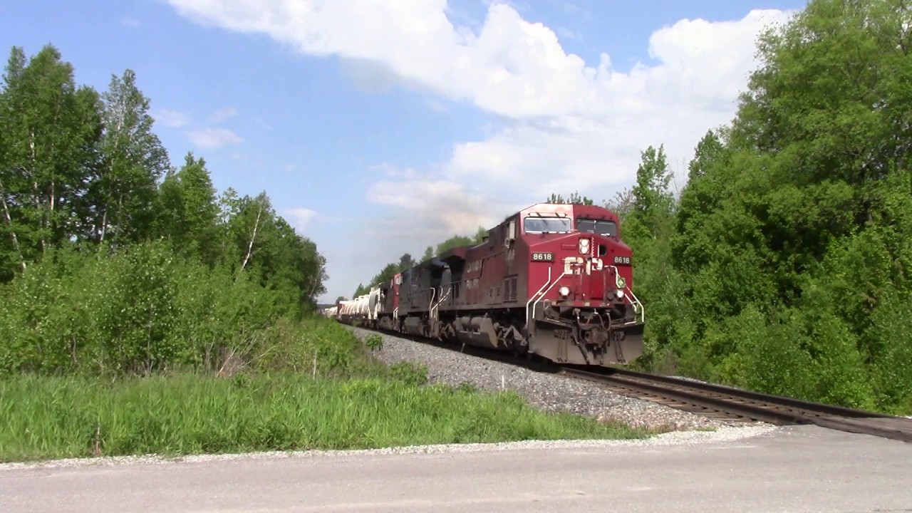 CN AND CP!!!!! CN Mixed Train and a CP Mixed Train @ Newtonville ON ...
