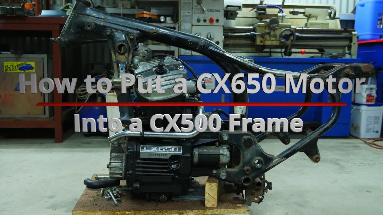 How to fit a Honda CX650 Motor into a CX500 Frame - YouTube