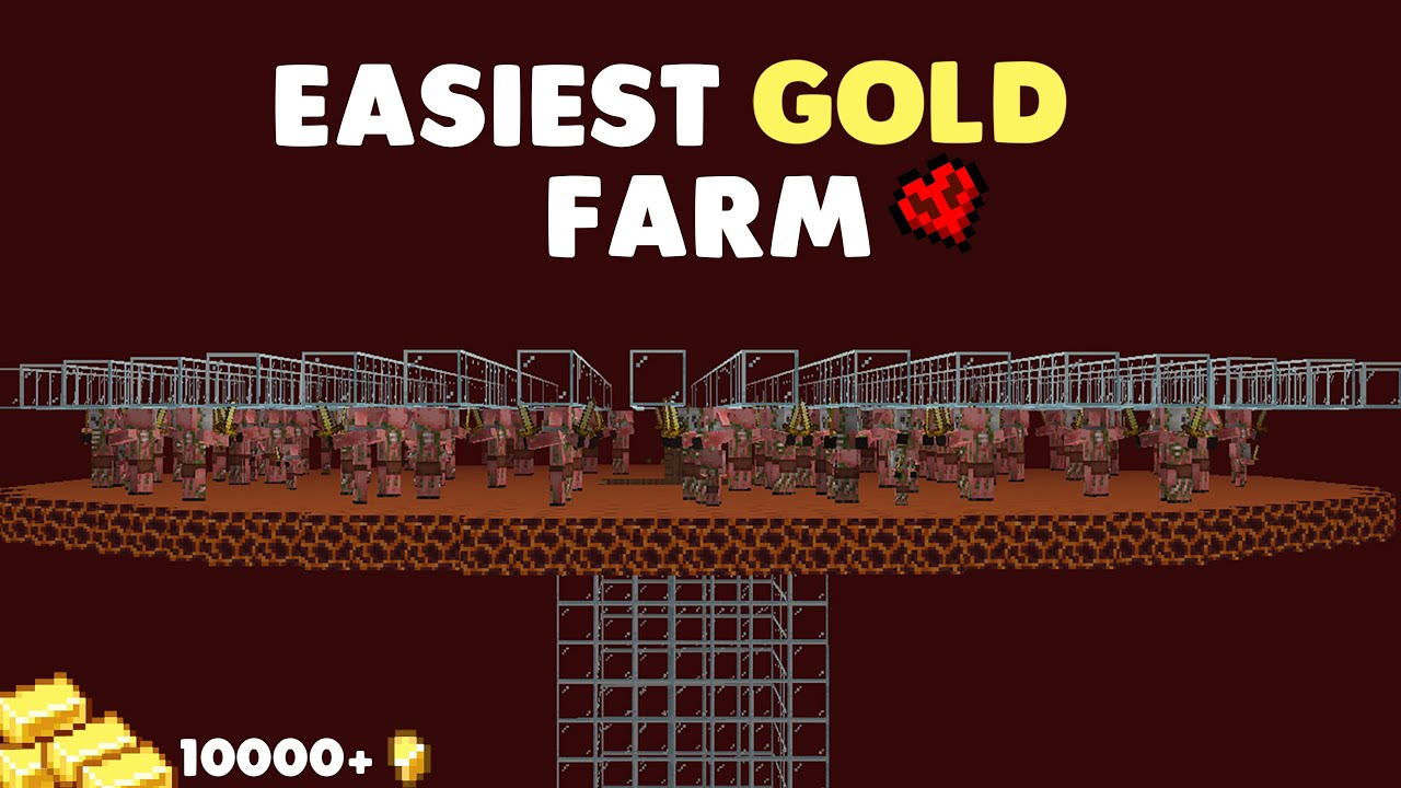 Easiest Gold Farm for Survival Minecraft | Insane drop | 1.20 + - YouTube