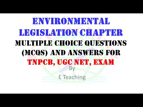 Environmental Legislation Chapter Multiple Choice Questions MCQs and ...