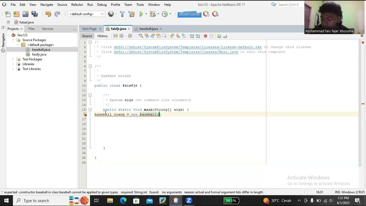 Kontruktor(kontruktor math)-Netbeans Tugas 9 - YouTube