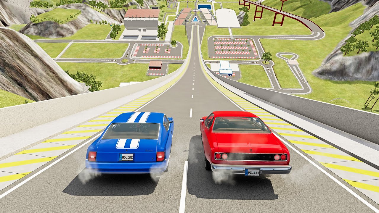 High Speed & Big Ramp Jumps with Expensive Cars #68 - BeamNG Drive ...