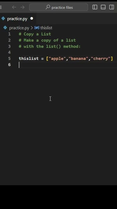 Copy A Lists Python Coding Code Pythoncode Learnpython Pythonforbeginners Youtube